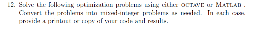 Solved 2. Solve the following optimization problems using | Chegg.com