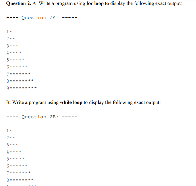 Solved Question 1. Study the examples below carefully and | Chegg.com