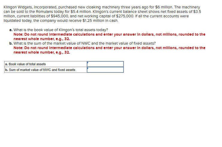 Solved KIIngon Widgets, Incorporated, purchased new cloakIng | Chegg.com