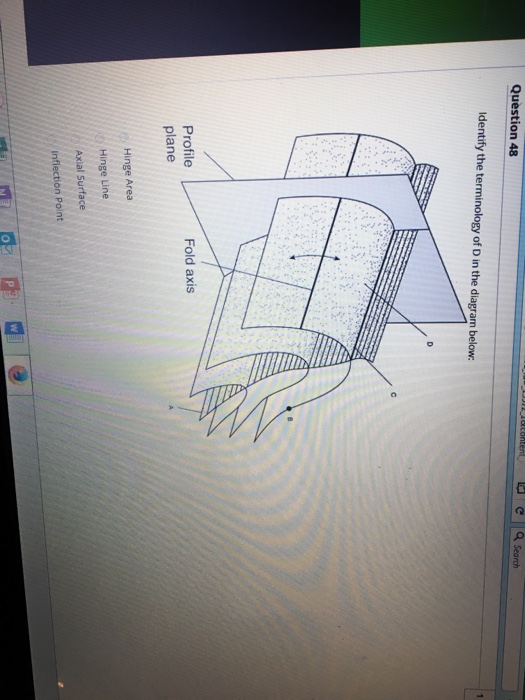 Solved esponse. Question 45 What type of fold is shown | Chegg.com