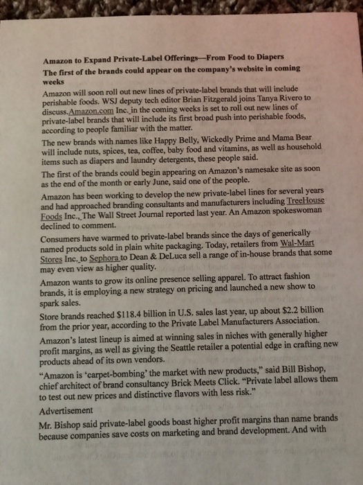 Solved fferin by Greg Bensinger May 16, 2016 TOPICS: Brand | Chegg.com