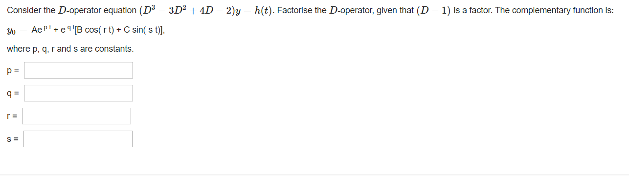 Solved Which of the following are linear operators? dy = dt | Chegg.com
