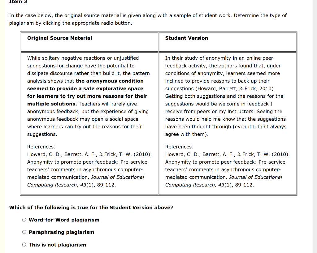 Solved Item 1 In the case below, the original source | Chegg.com