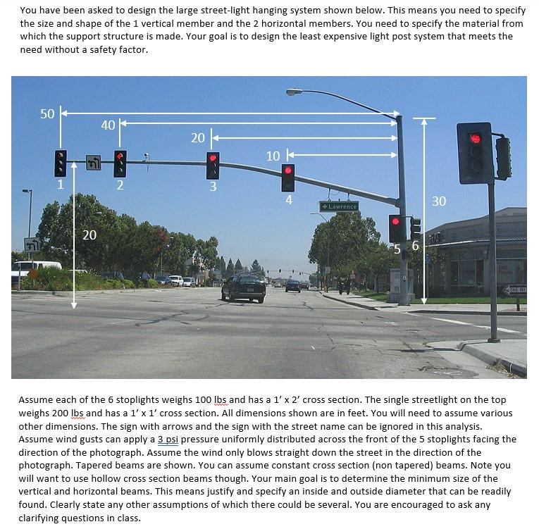 You have been asked to design the large street-light | Chegg.com