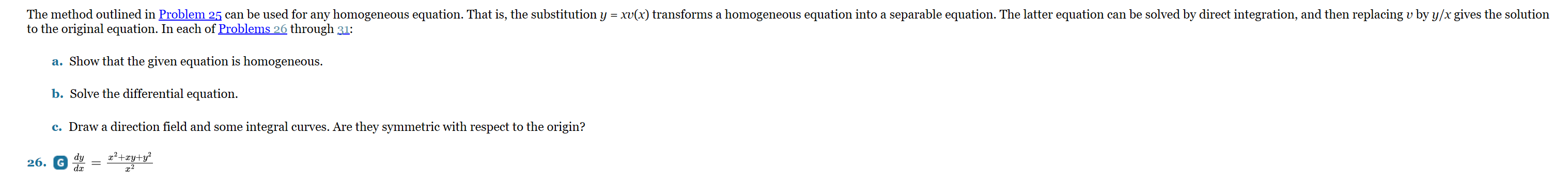 Solved to the original equation. In each of Problems 26 | Chegg.com