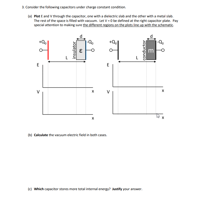 Solved 3. Consider the following capacitors under charge | Chegg.com