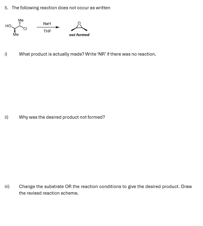 Solved 5. ﻿The following reaction does not occur as | Chegg.com