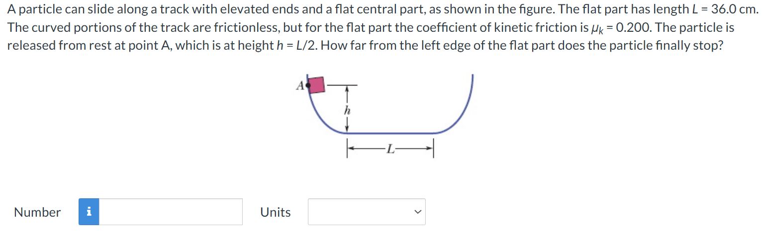 Solved by an EXPERT A particle can slide along a track with elevated ends | Chegg.com