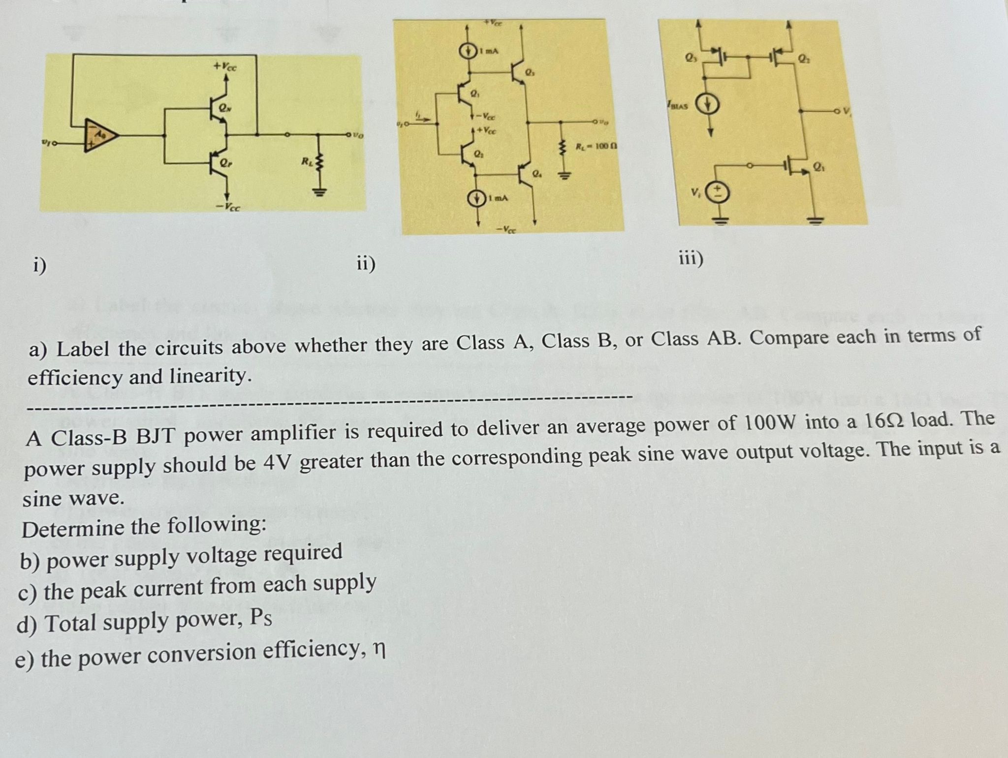 Solved i) ii) iii) a) Label the circuits above whether they | Chegg.com