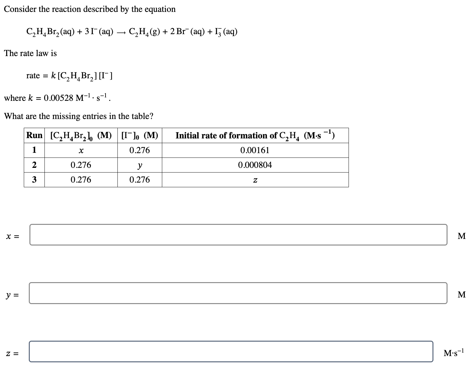 Solved Consider the reaction described by the equation \\[ | Chegg.com
