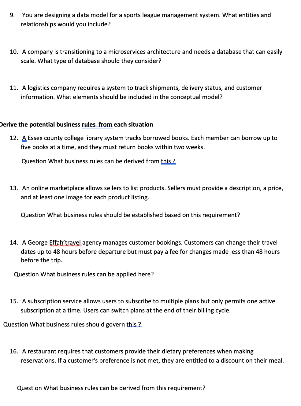 Solved 1-You are tasked with designing a conceptual model | Chegg.com