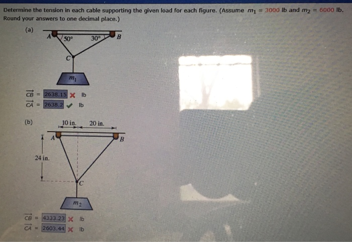 Solved Determine the tension in each cable supporting the | Chegg.com
