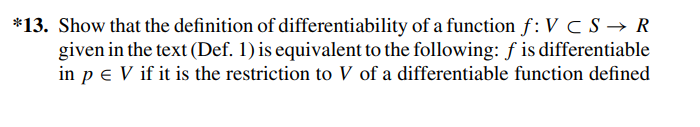 13. Show that the definition of differentiability of | Chegg.com