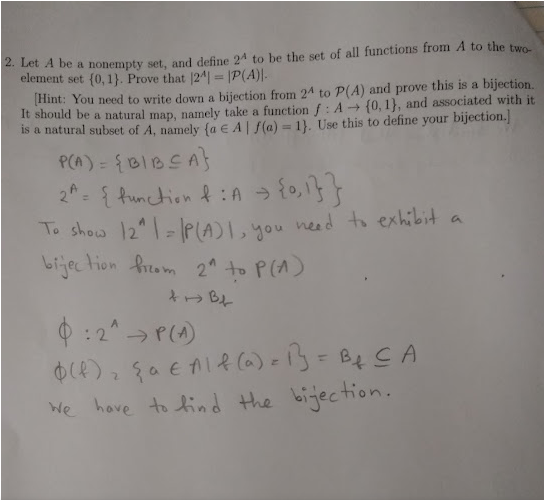 Solved 2. Let A be a nonempty set, and define 24 to be the | Chegg.com