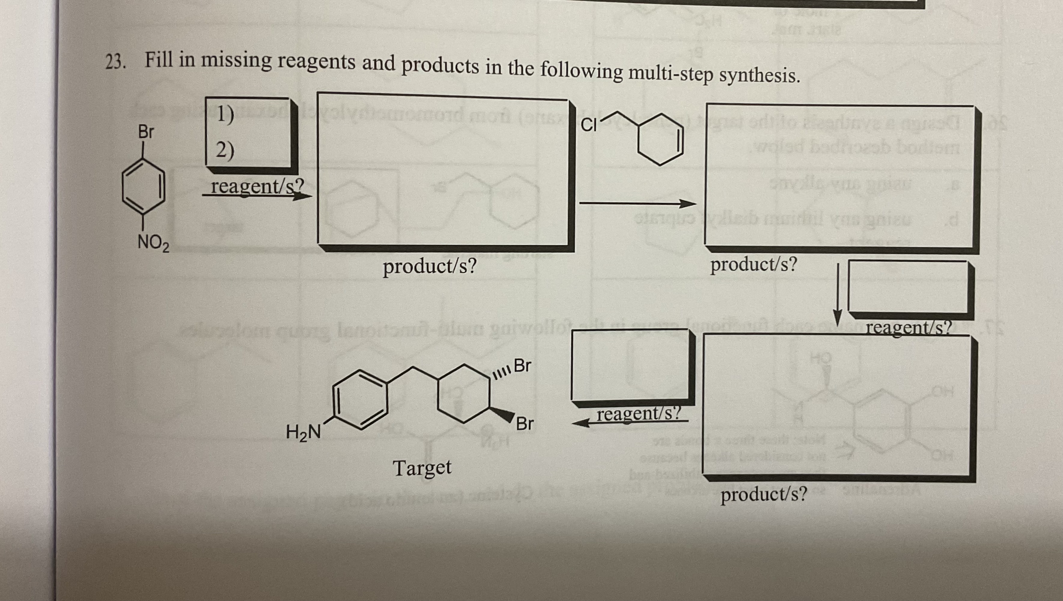 Solved Fill in missing reagents and products in the | Chegg.com