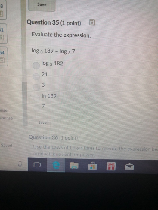 Solved Use the graph of y log3x below to help you identify | Chegg.com