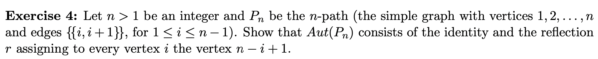 Solved Exercise 4: Let n>1 be an integer and Pn be the | Chegg.com