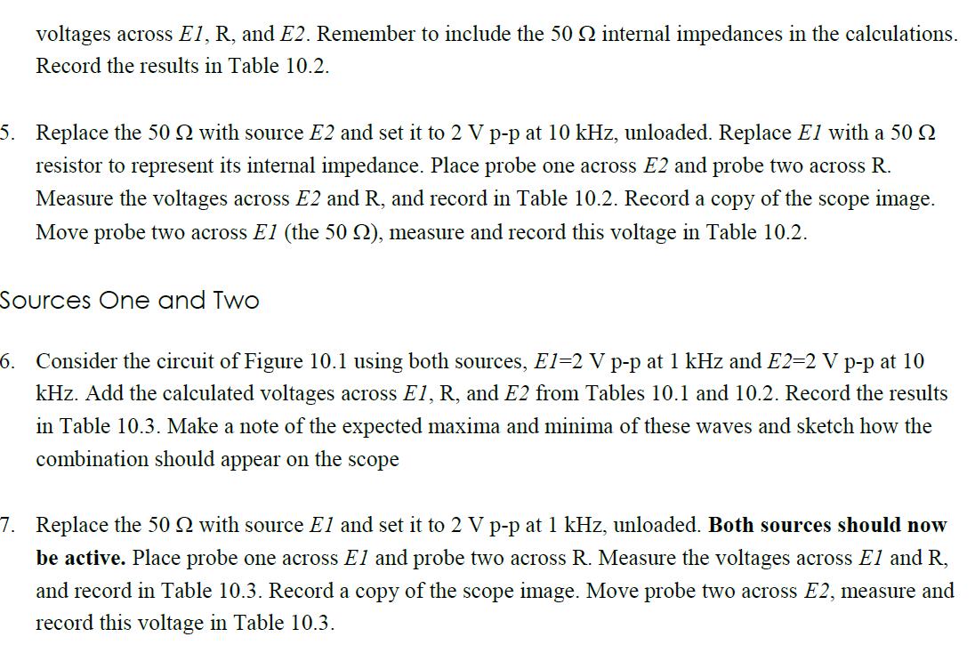 Solved AC Superposition Objective This exercise examines the | Chegg.com