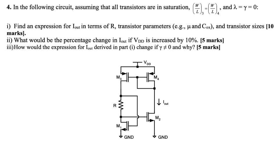 4. In the following circuit, assuming that all | Chegg.com