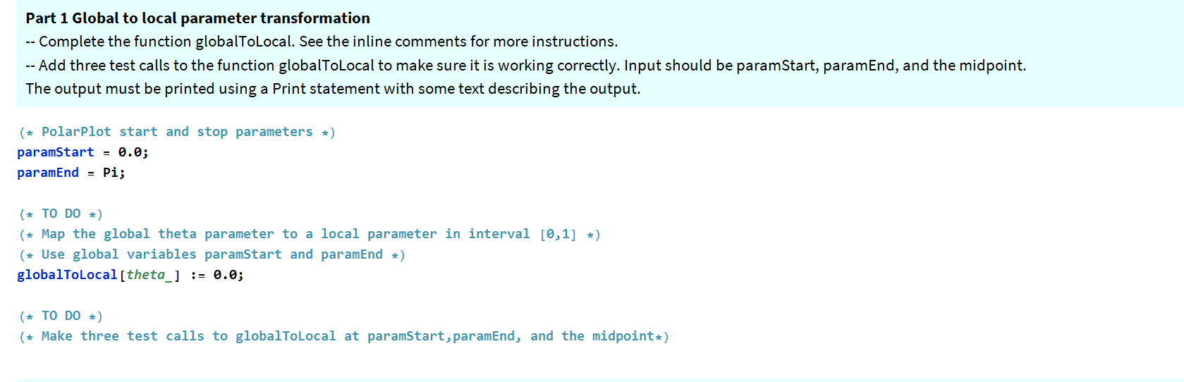 Part 1 Global to local parameter transformation -- | Chegg.com
