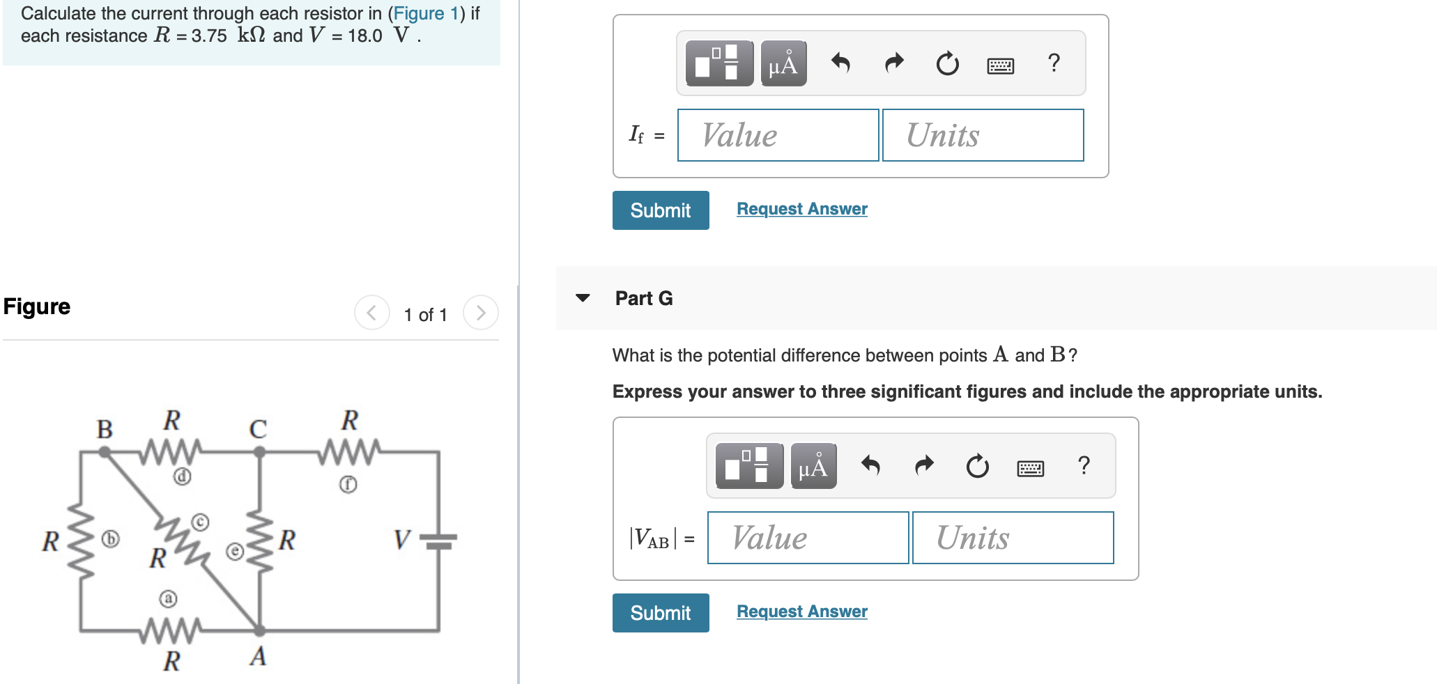 Solved Calculate The Current Through Each Resistor In