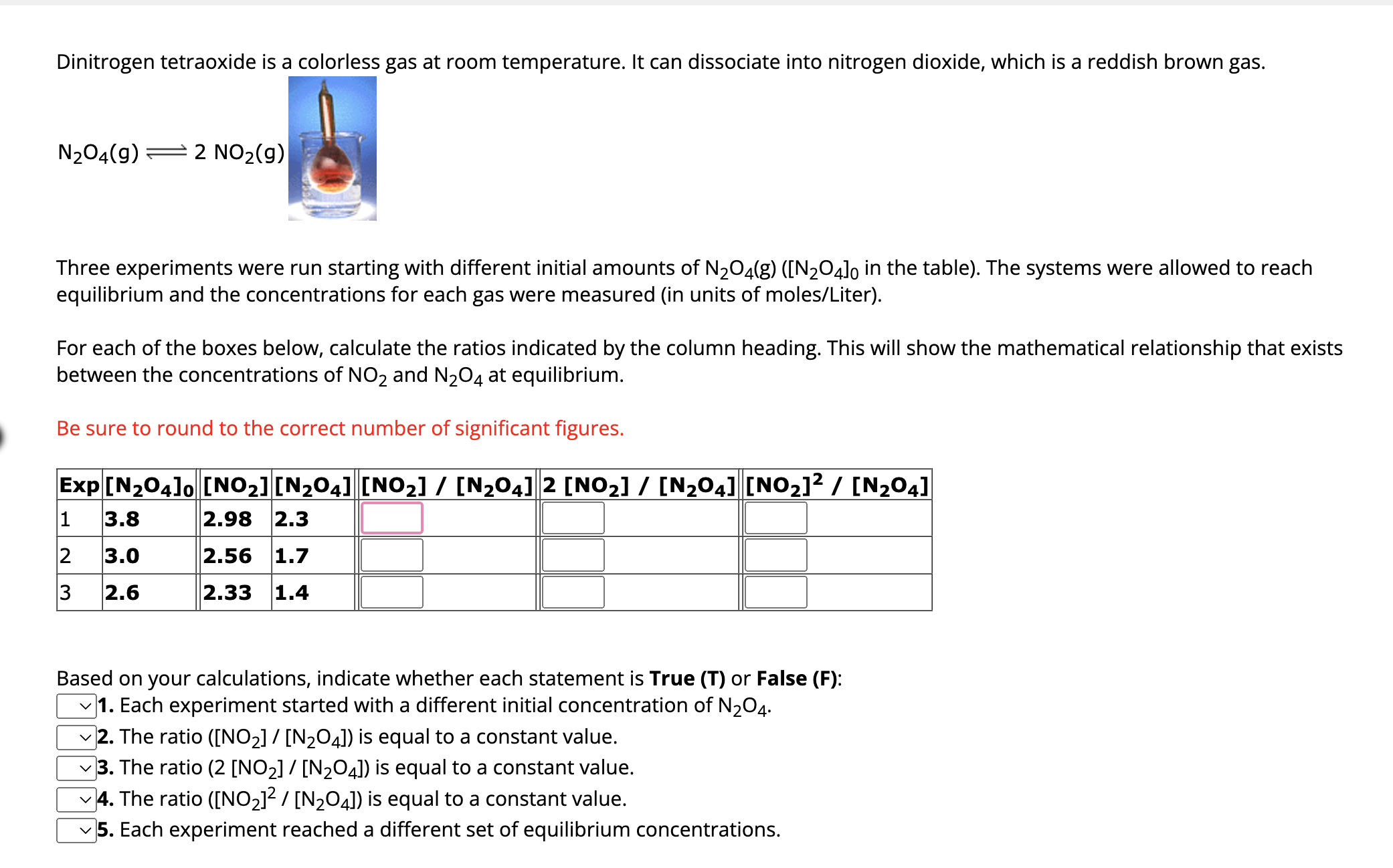 Solved Three experiments were run starting with different | Chegg.com