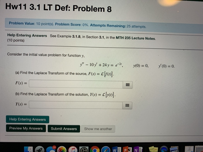 Solved Hw11 3.1 LT Def: Problem 8 Problem Value: 10 points). | Chegg.com