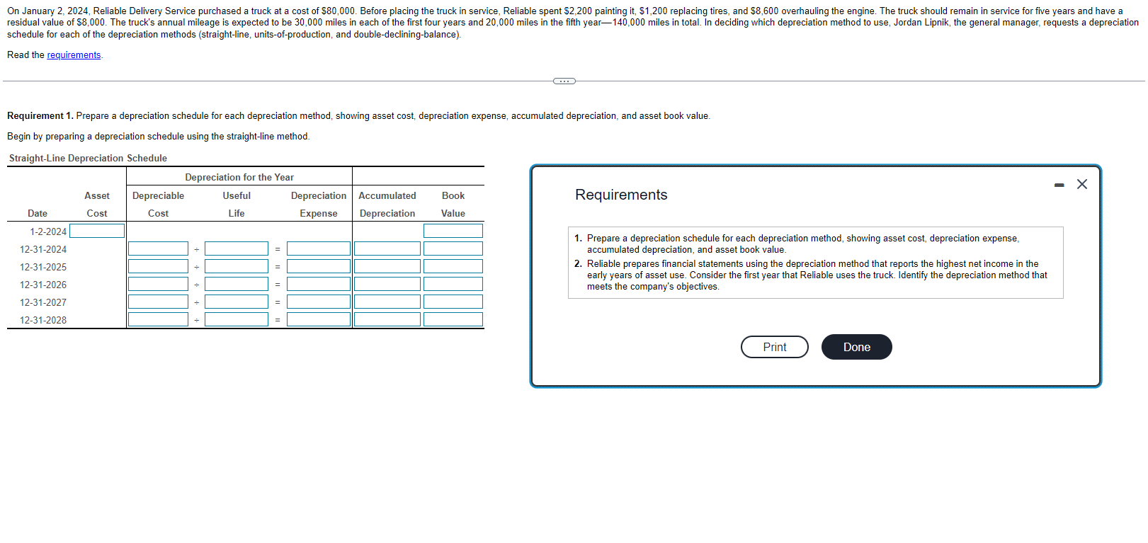 Solved Schedule For Each Of The Depreciation Methods Chegg