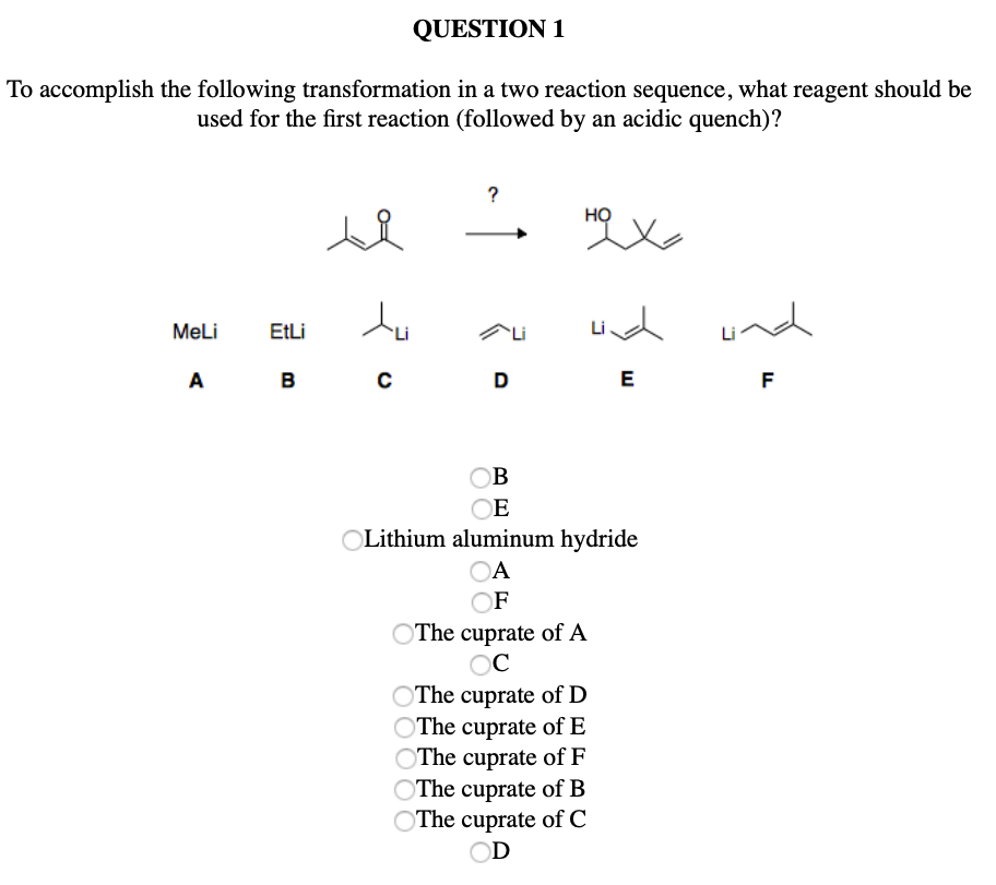 Solved QUESTION 1 To accomplish the following transformation | Chegg.com