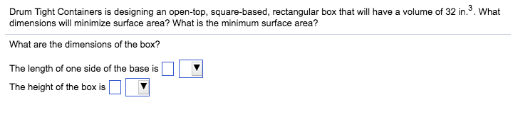 Solved Drum Tight Containers is designing an open-top, | Chegg.com