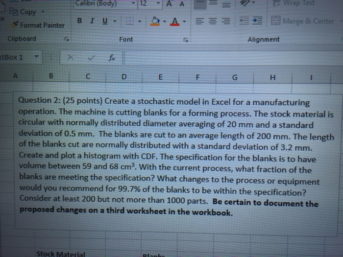Solved Calibri Body)12 A A Copy Format PainterB I u | Chegg.com