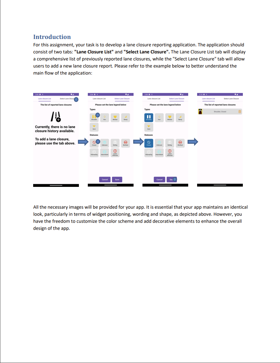 (Android Studio Java) I've provided my assignment and | Chegg.com