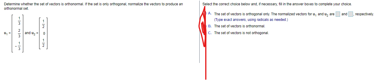 Solved Determine whether the set of vectors is orthonormal. | Chegg.com