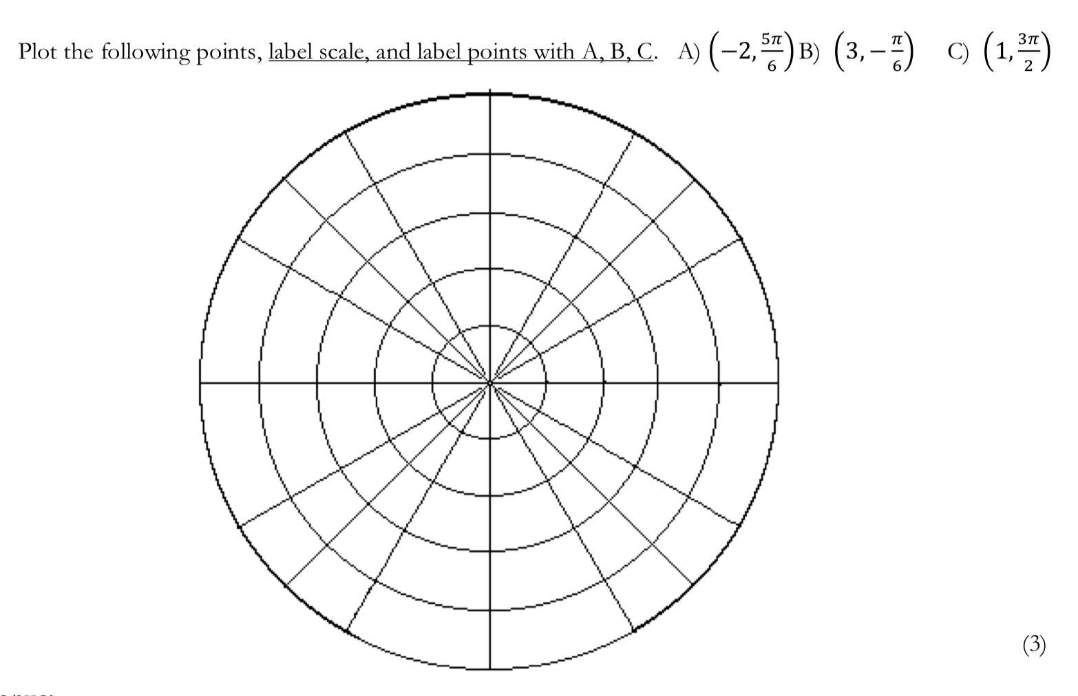 Solved Plot the following points, label scale, and label | Chegg.com