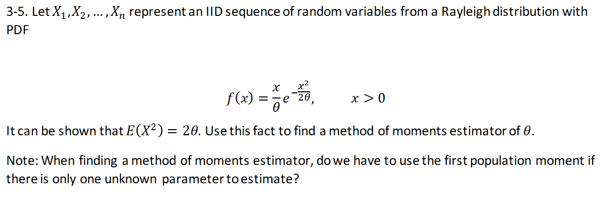 Solved 3-5. Let X1,X2, ..., Xn represent an IID sequence of | Chegg.com