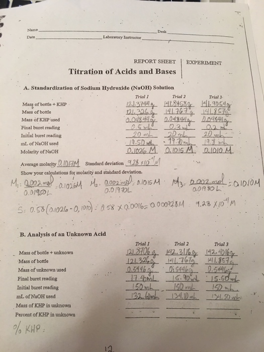 Solved Name Desk Date Laboratory Instructor REPORT SHEET | Chegg.com Solved Name Desk Date Laboratory Instructor REPORT SHEET | Chegg.com