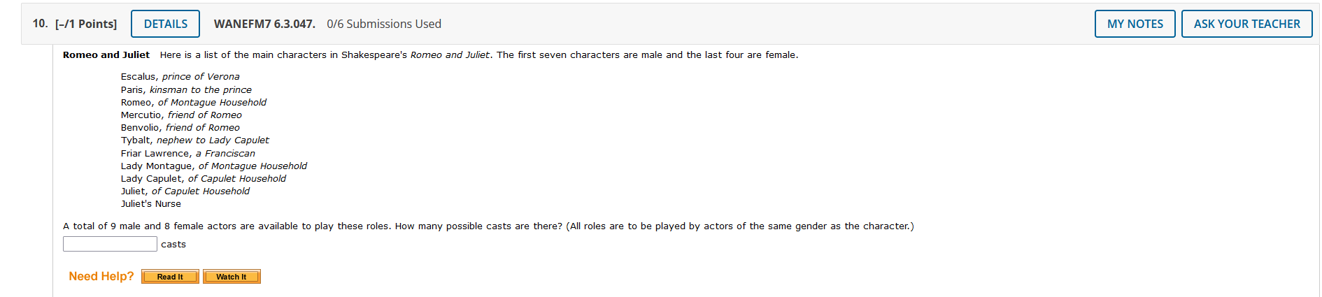 Solved Escalus, prince of Verona Paris, kinsman to the | Chegg.com