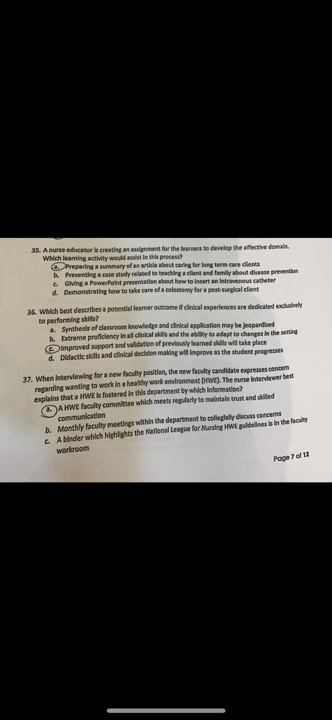 Solved 35. A nurse educator is creating an assignment for | Chegg.com