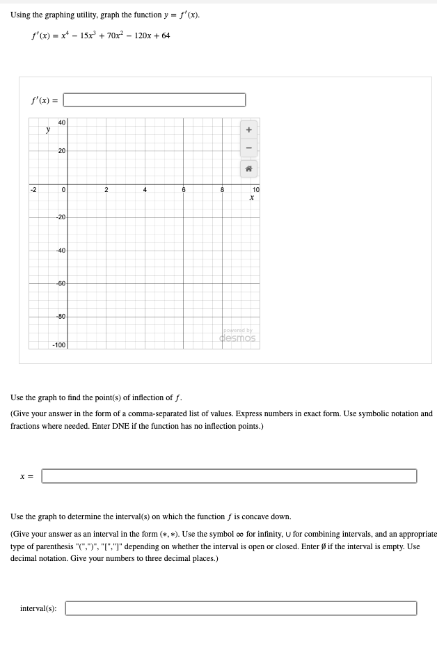 Solved Using the graphing utility, graph the function | Chegg.com