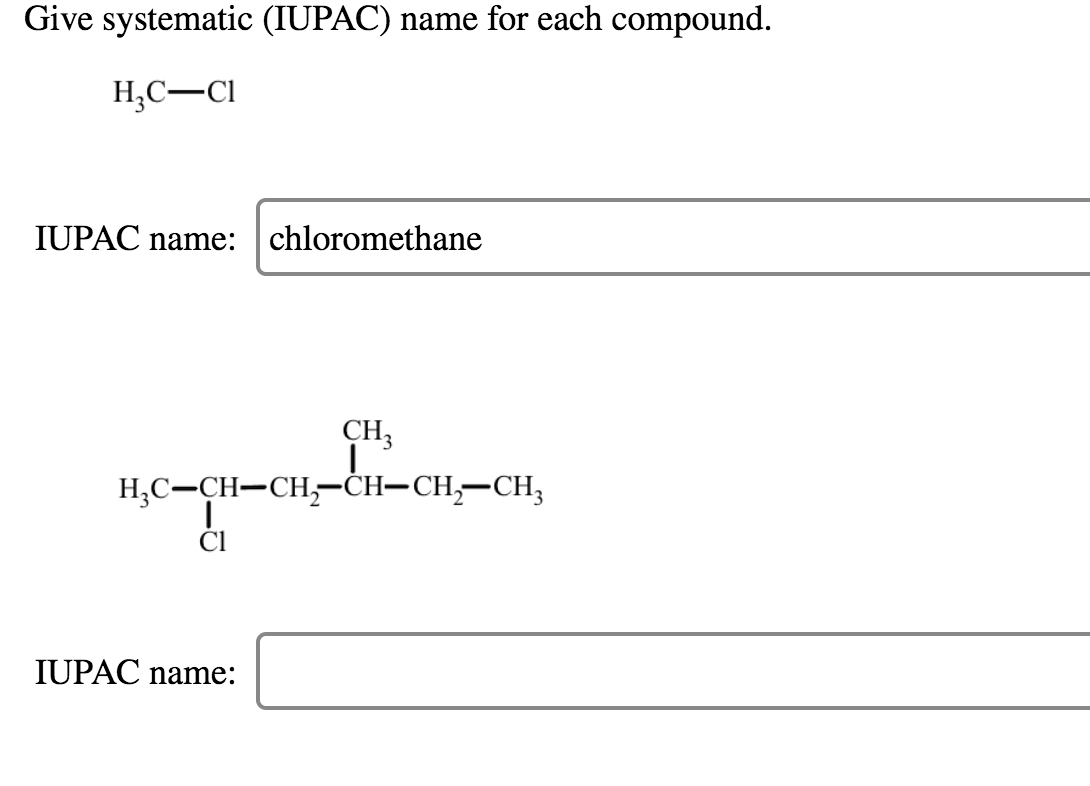 Solved Give systematic (IUPAC) name for each compound. | Chegg.com