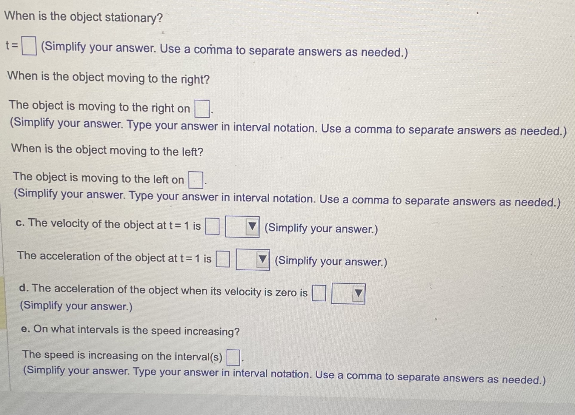 Solved Suppose the position of an object moving horizontally | Chegg.com