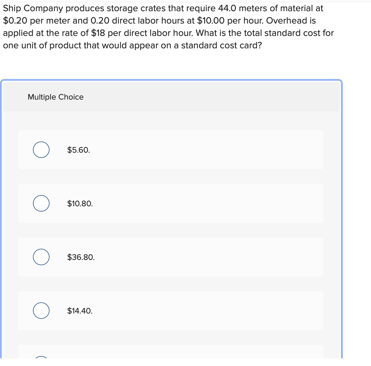 Solved Ship Company produces storage crates that require | Chegg.com