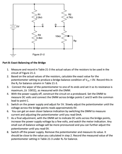 Solved Unbalanced and Balanced Bridge Circuits. Objective: | Chegg.com