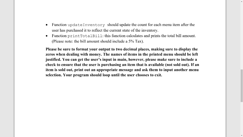 Solved CSC 211 - Coffee Shop Billing System Write a program | Chegg.com