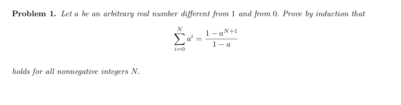 Solved Problem 1. Let a be an arbitrary real number | Chegg.com