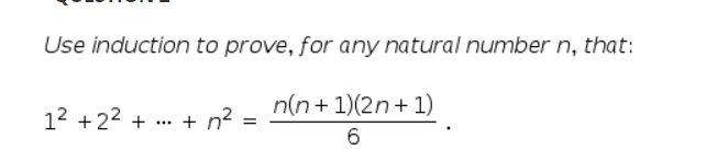 Solved Use induction to prove, for any natural number n, | Chegg.com