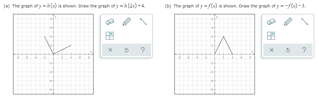 Solved (a) The graph of y=h(x) is shown. Draw the graph of | Chegg.com