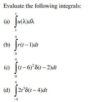 Solved Evaluate the following | Chegg.com