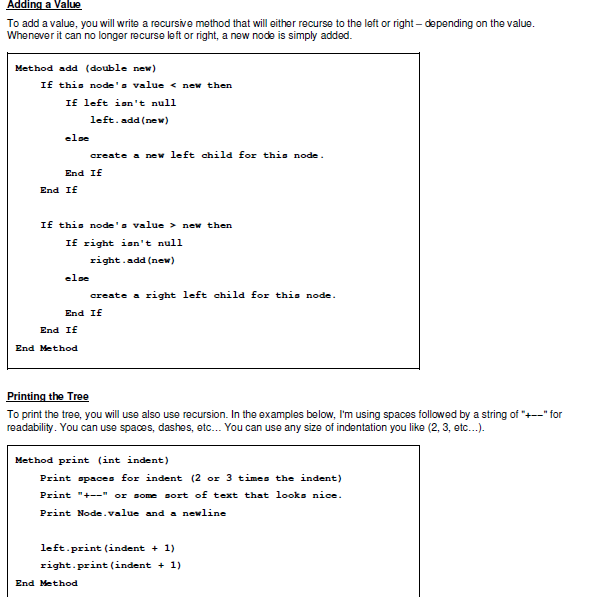 Solved Part 1: Node Class Overviow In recursively defined | Chegg.com