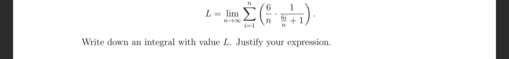 Solved \\[ L=\\lim _{n \\rightarrow \\infty} | Chegg.com